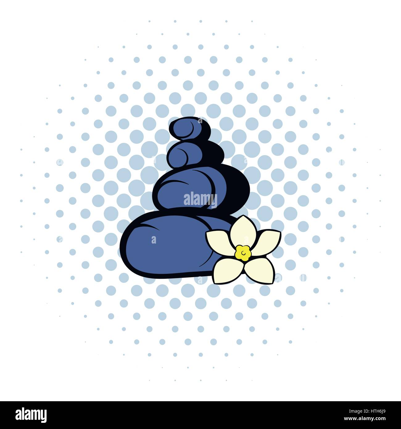 Zen basalt stones icon, comics style Stock Vector Image & Art - Alamy