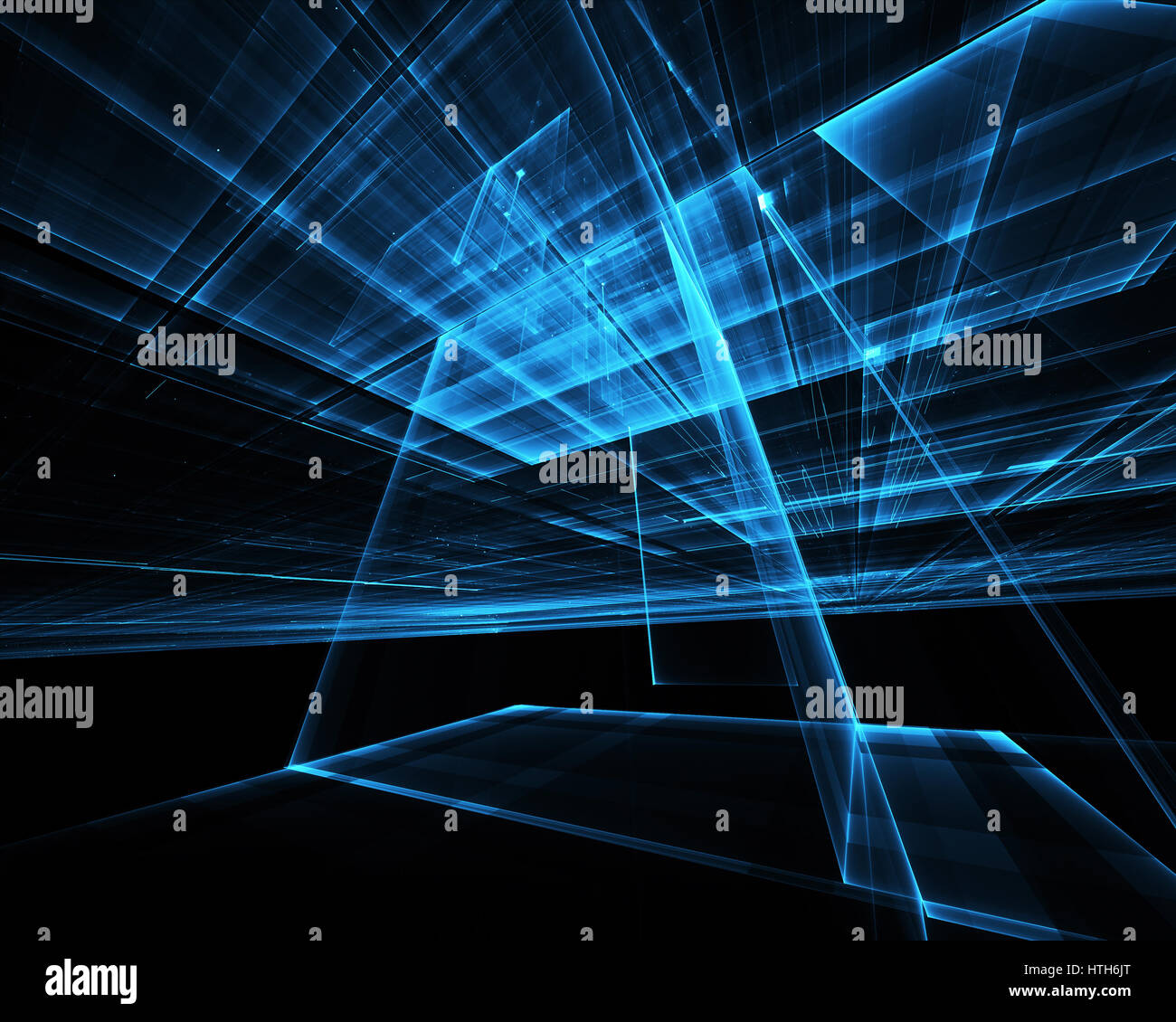 Computer generated abstract tehnology image. Three-dimensional fractal ...