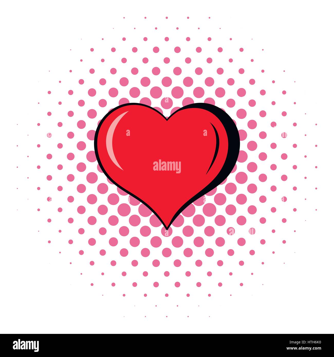 Heart icon, comics style Stock Vector Image & Art - Alamy