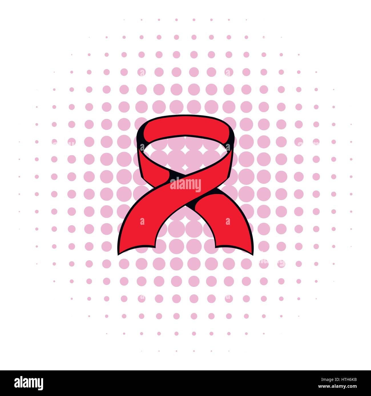 Red ribbon icon, comics style Stock Vector Image & Art - Alamy