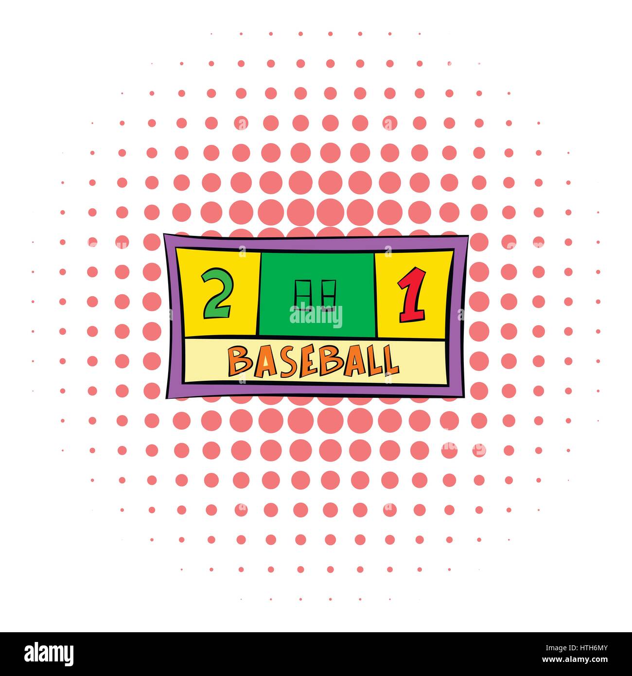 Baseball score icon, comics style Stock Vector Image & Art - Alamy
