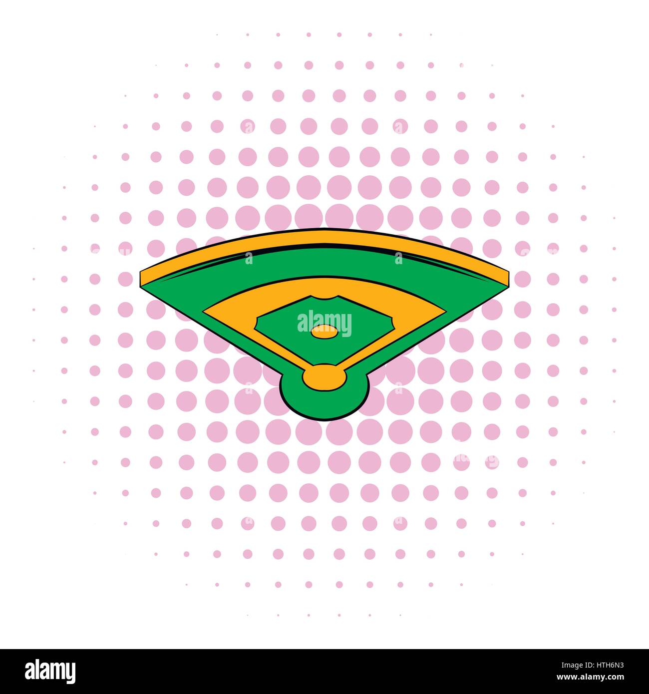 Baseball field icon, comics style Stock Vector Image & Art - Alamy