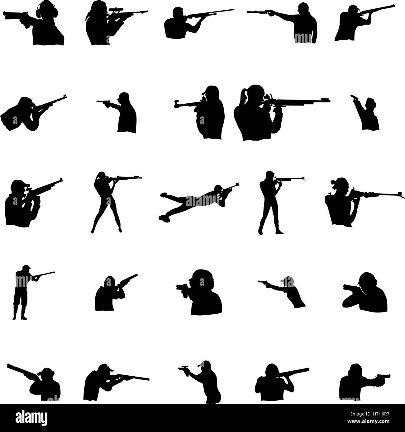 Men shooting outdoors Black and White Stock Photos & Images - Alamy