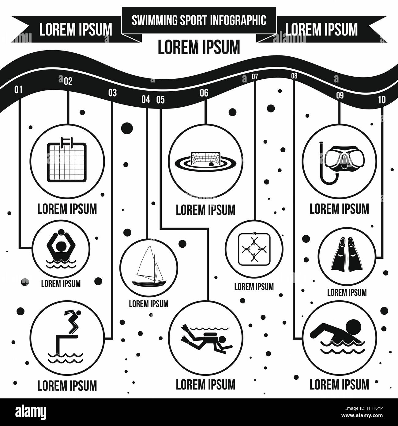 Infographic chart infochart play Black and White Stock Photos & Images ...