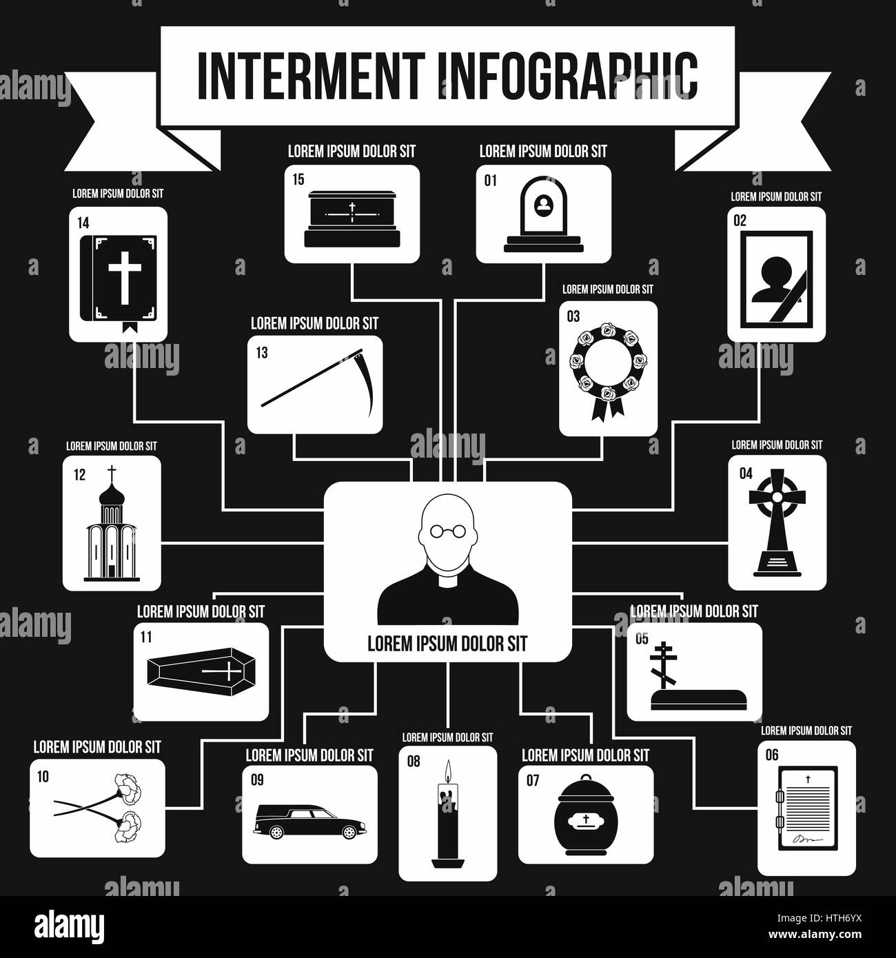 Interment infographic elements, simple style Stock Vector Image & Art ...