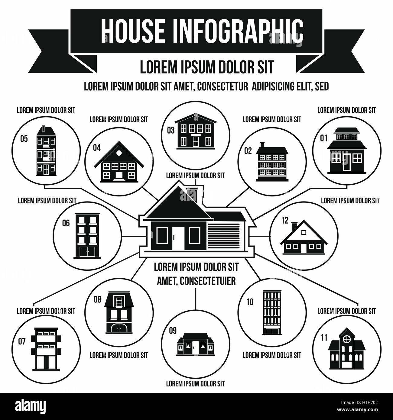 House infographic elements, simple style Stock Vector Image & Art - Alamy