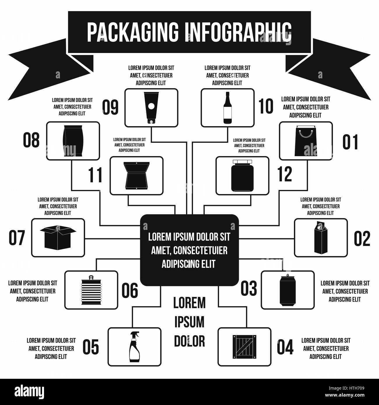 Packaging infographic elements, simple style Stock Vector Image & Art ...