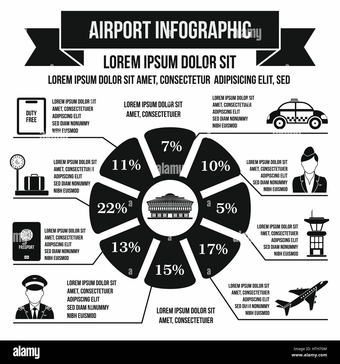 Airplane infographic hi-res stock photography and images - Alamy