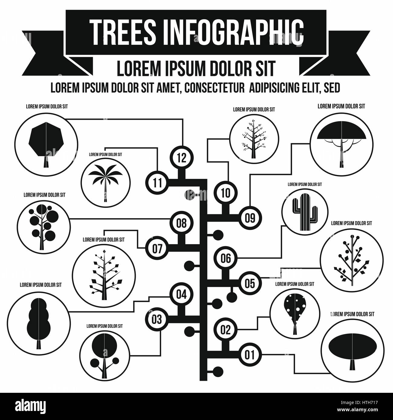 Tree infographic, simple style Stock Vector Image & Art - Alamy