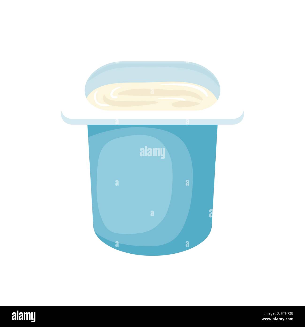 Yogurt in blue plastic cup icon, cartoon style Stock Vector Image & Art ...