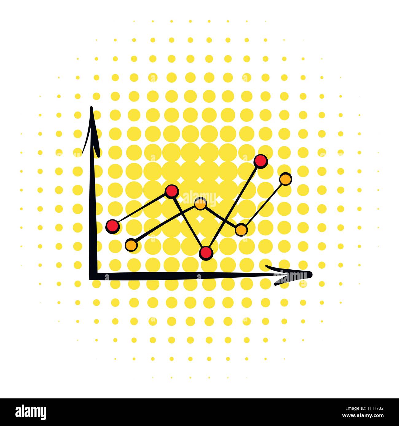 Arrow graph icon, comics style Stock Vector Image & Art - Alamy