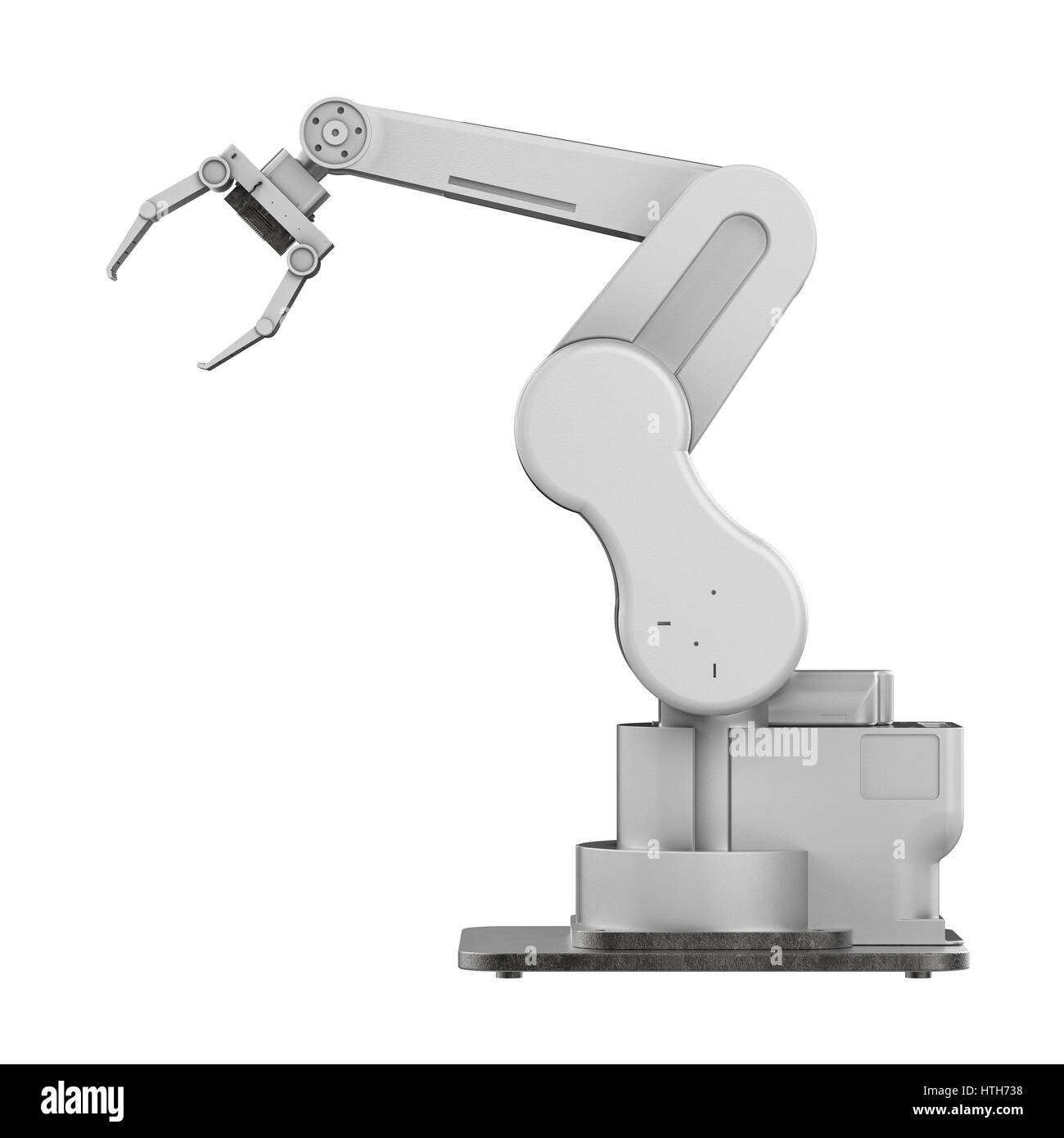 3d rendering white robotic arm isolated on white Stock Photo - Alamy