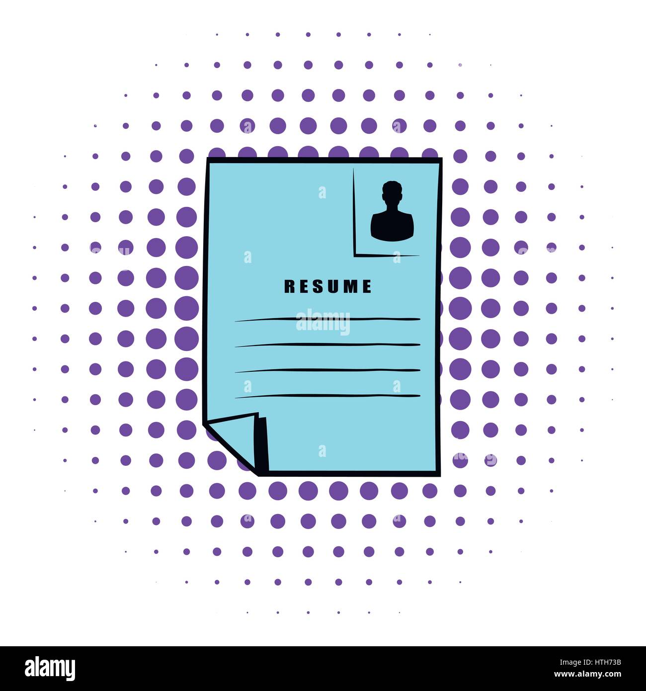 Resume icon, comics style Stock Vector Image & Art - Alamy