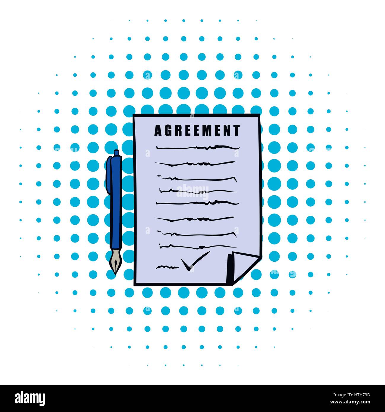 Agreement icon, comics style Stock Vector Image & Art - Alamy
