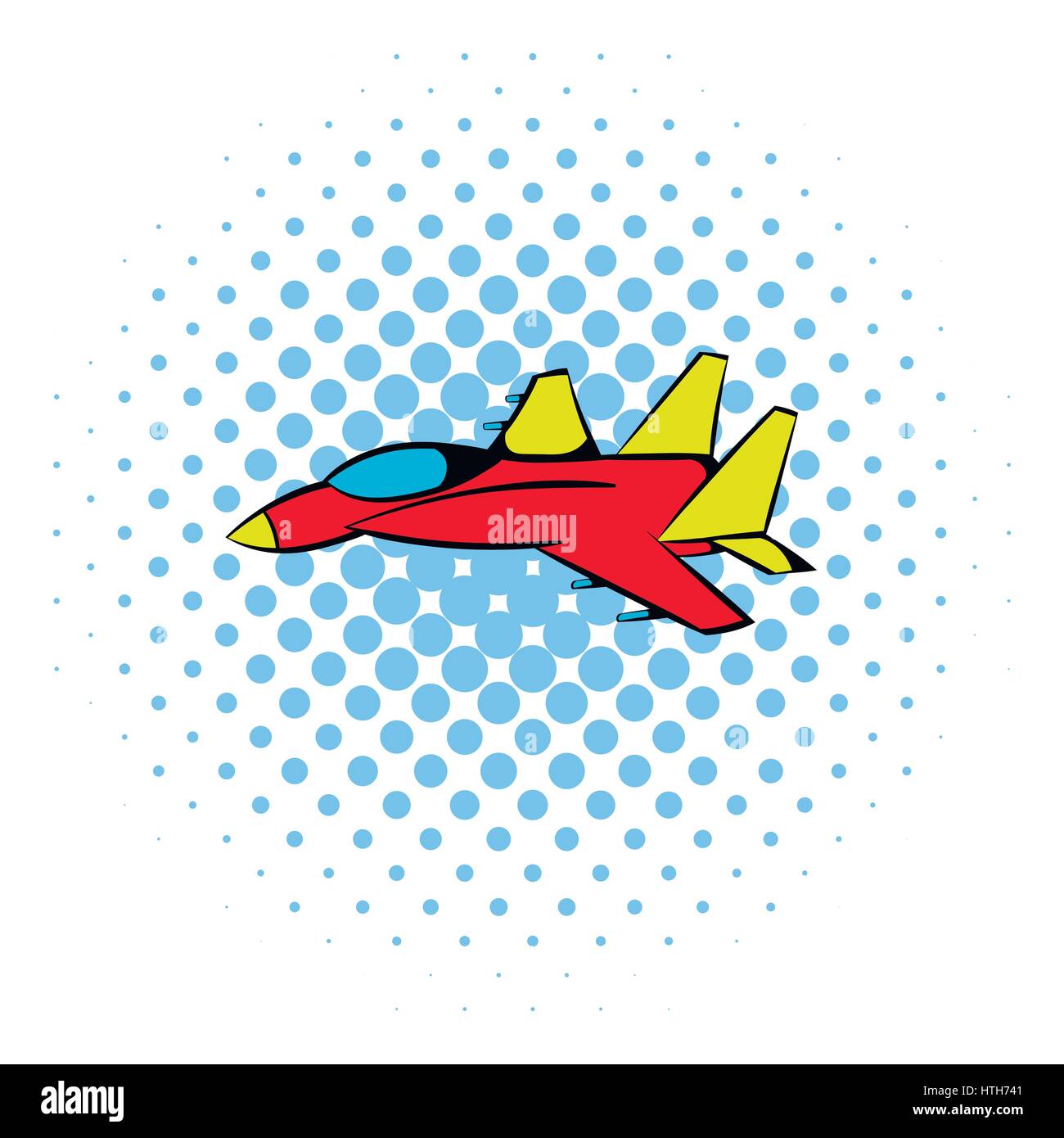 Fighter aircraft icon, comics style Stock Vector Image & Art - Alamy