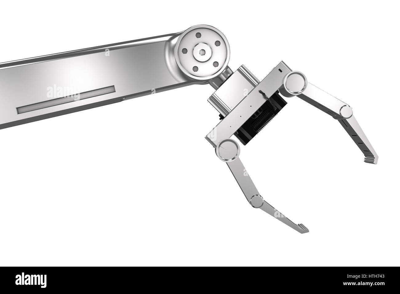 3d rendering metal robotic arm isolated on white Stock Photo - Alamy