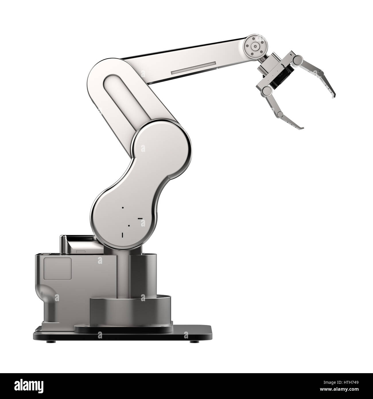 3d rendering metal robotic arm isolated on white Stock Photo - Alamy