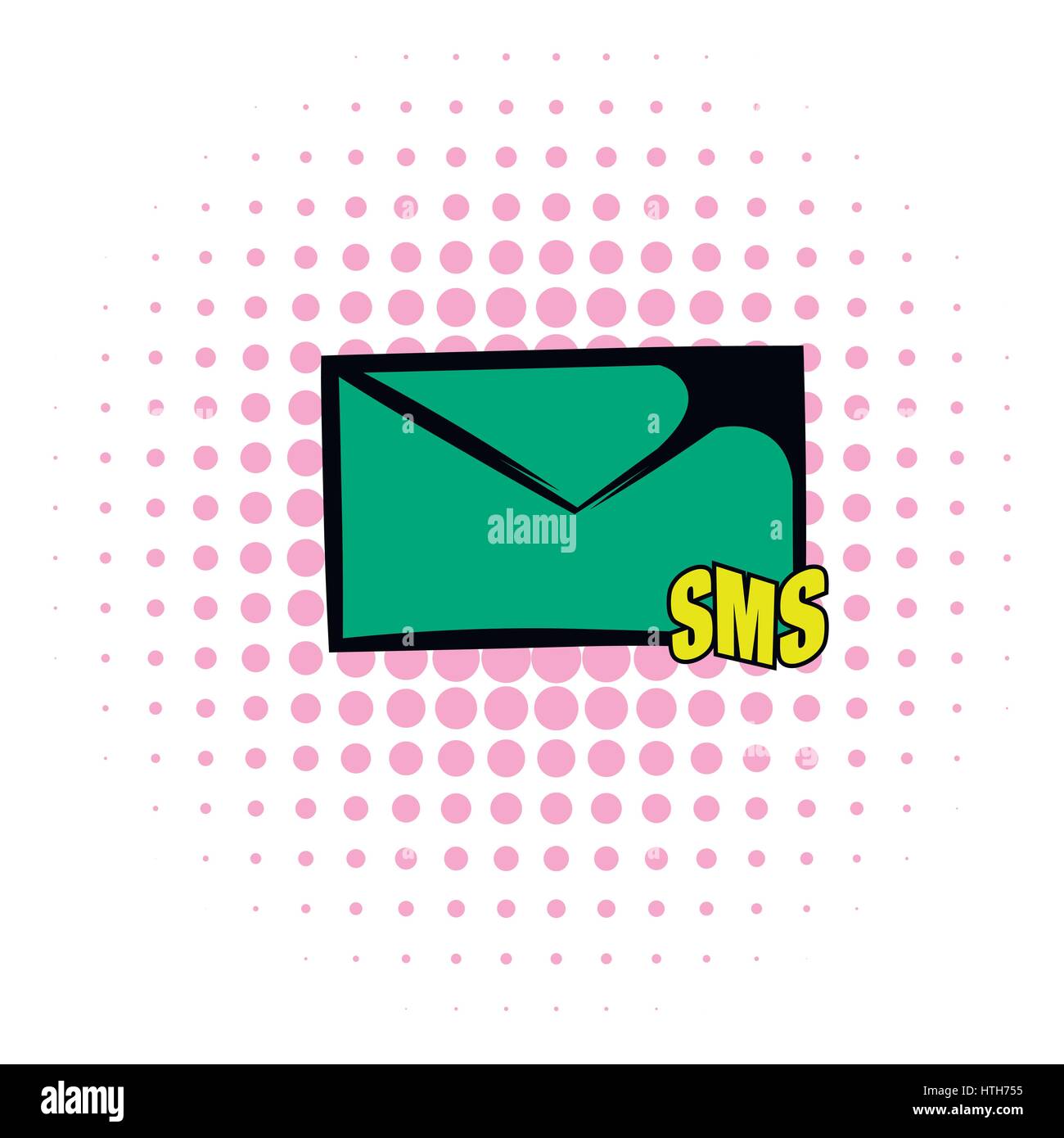 Sms vector icon, comics style Stock Vector Image & Art - Alamy