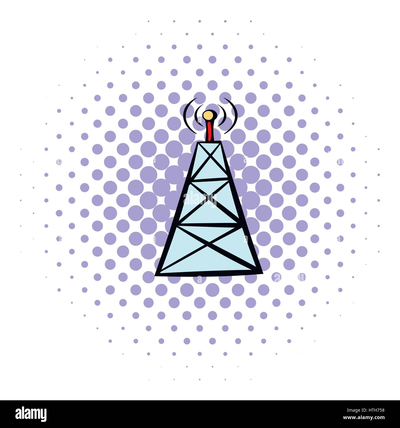Telecommunication tower construction cellular satellite Cut Out Stock ...