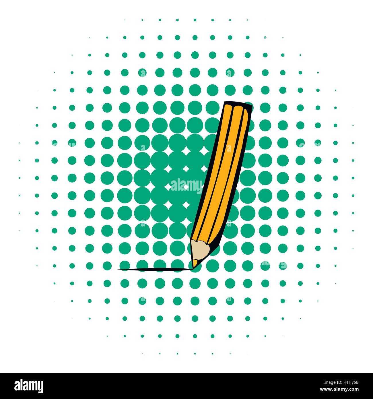 Pencil icon, comics style Stock Vector Image & Art - Alamy