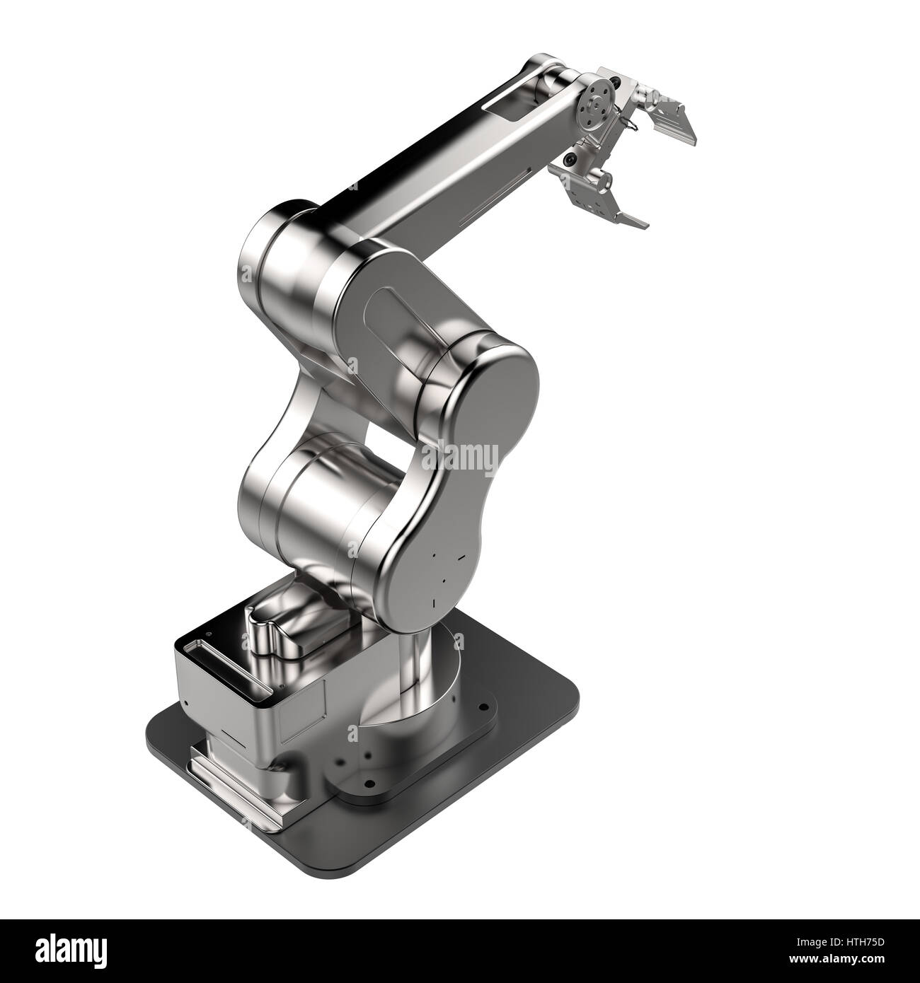 3d rendering metal robotic arm isolated on white Stock Photo - Alamy