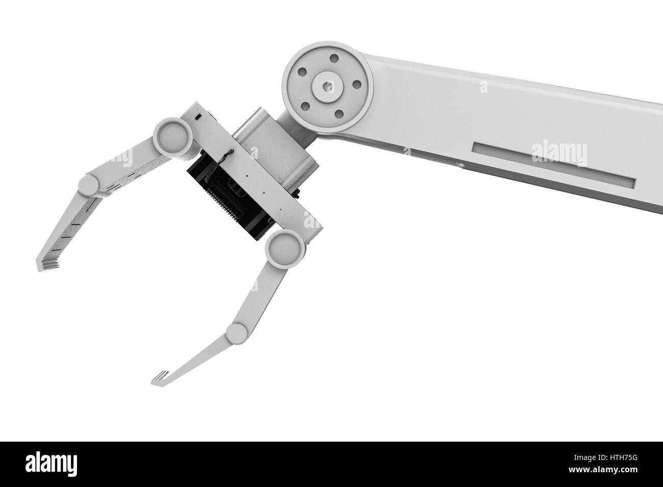 3d rendering metal robotic arm isolated on white Stock Photo - Alamy