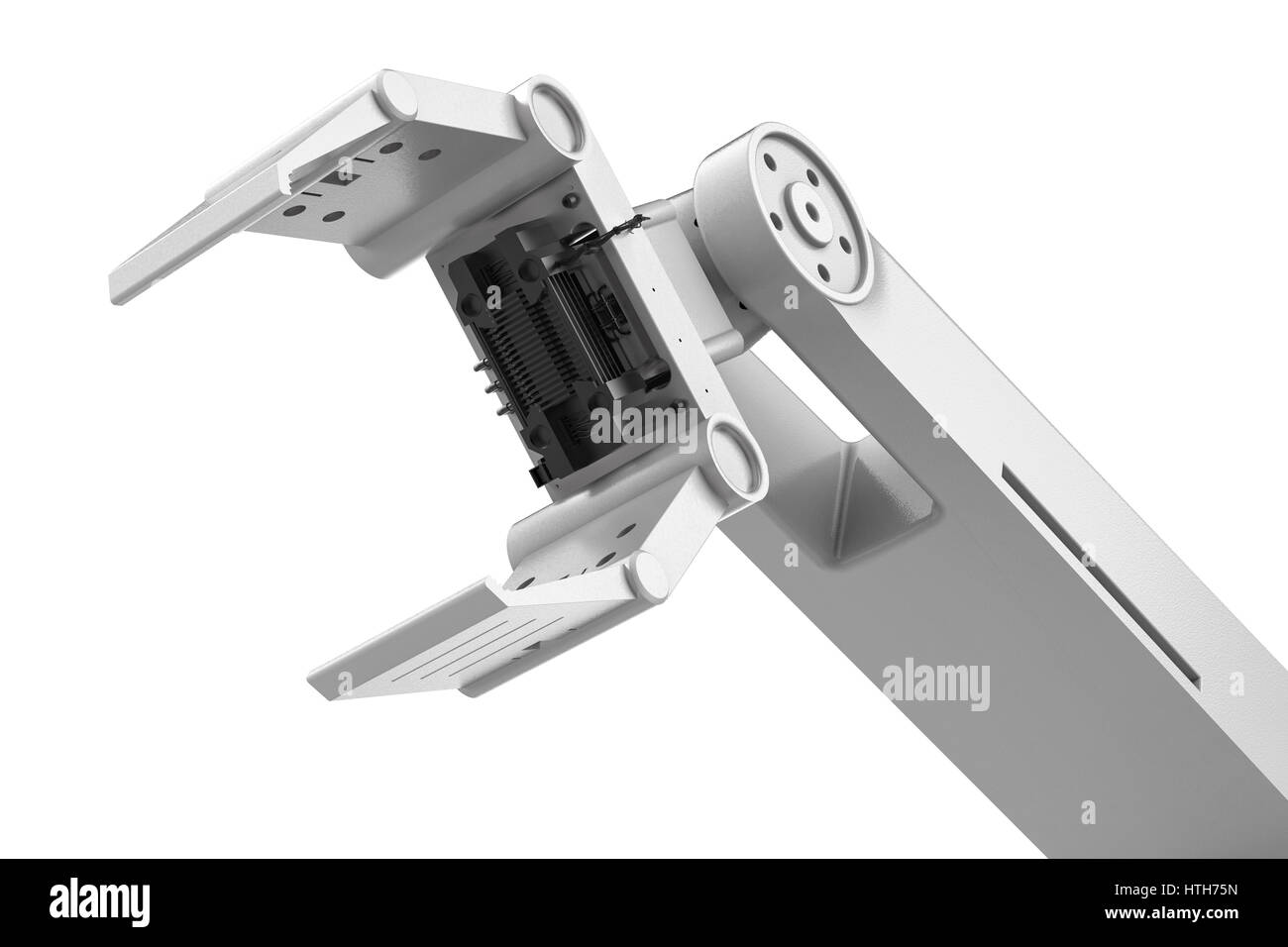 3d rendering metal robotic arm isolated on white Stock Photo - Alamy