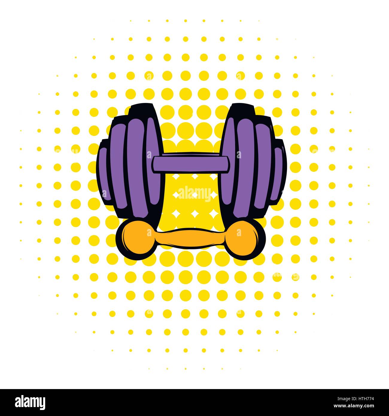 Barbell and dumbbells icon, comics style Stock Vector Image & Art - Alamy