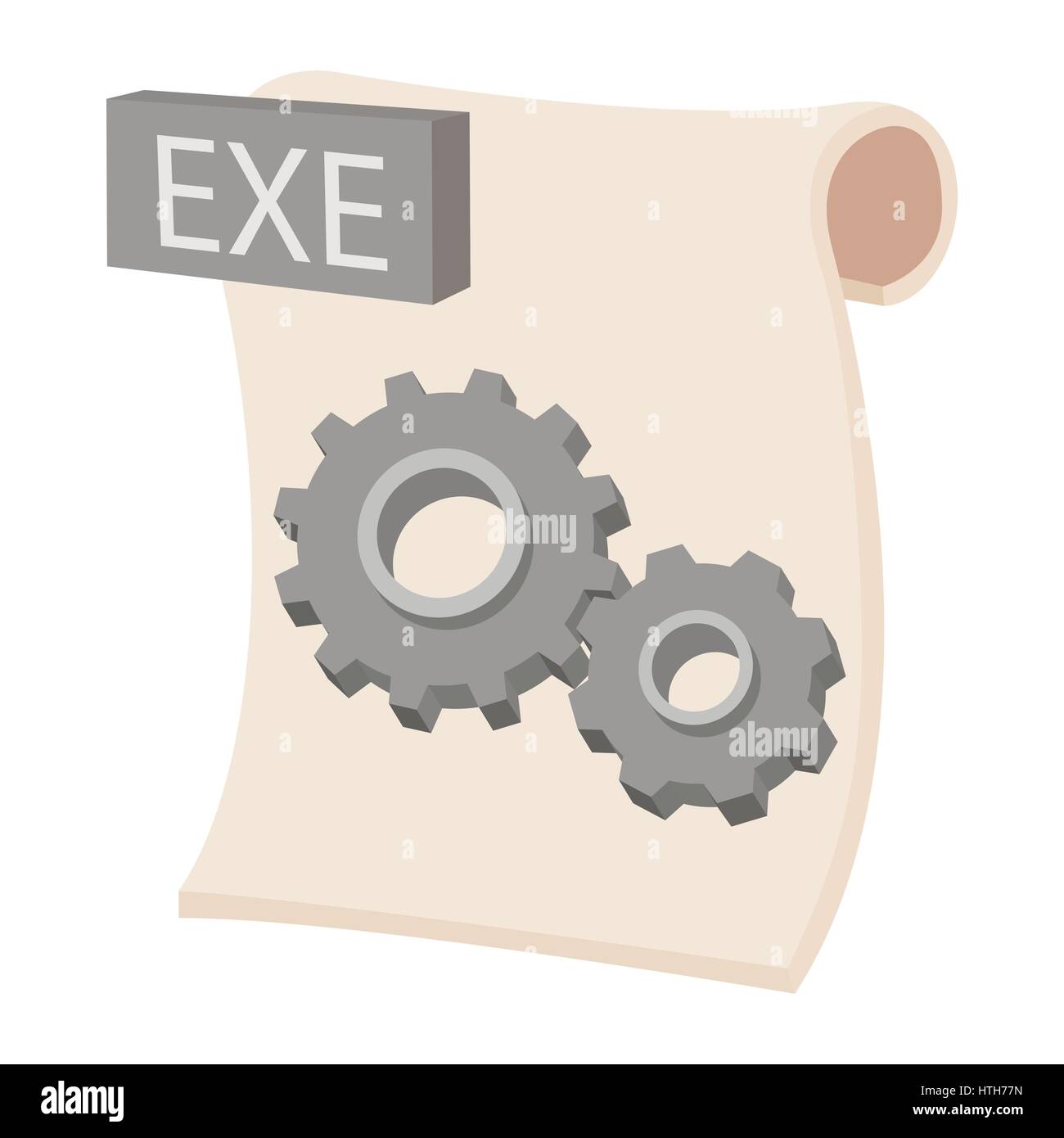EXE extension text file icon, cartoon style Stock Vector Image & Art ...