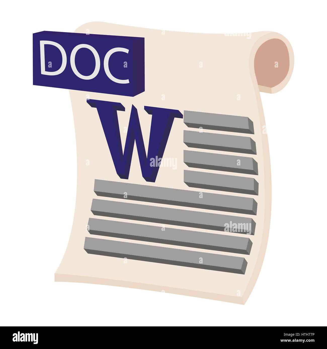 DOC icon, cartoon style Stock Vector Image & Art - Alamy