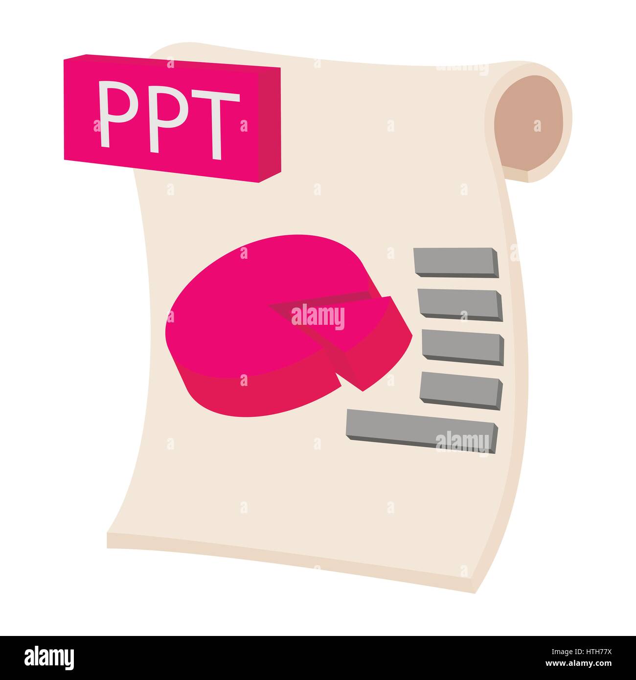 PPT extension text file icon, cartoon style Stock Vector Image & Art ...