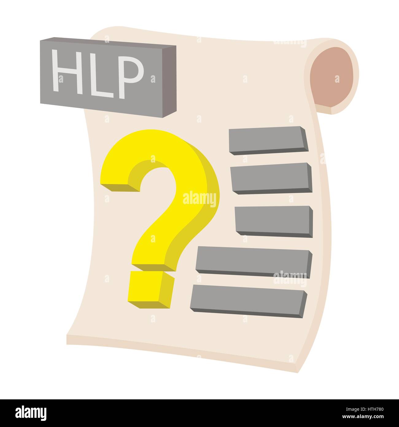 HLP extension text file icon, cartoon style Stock Vector Image & Art ...
