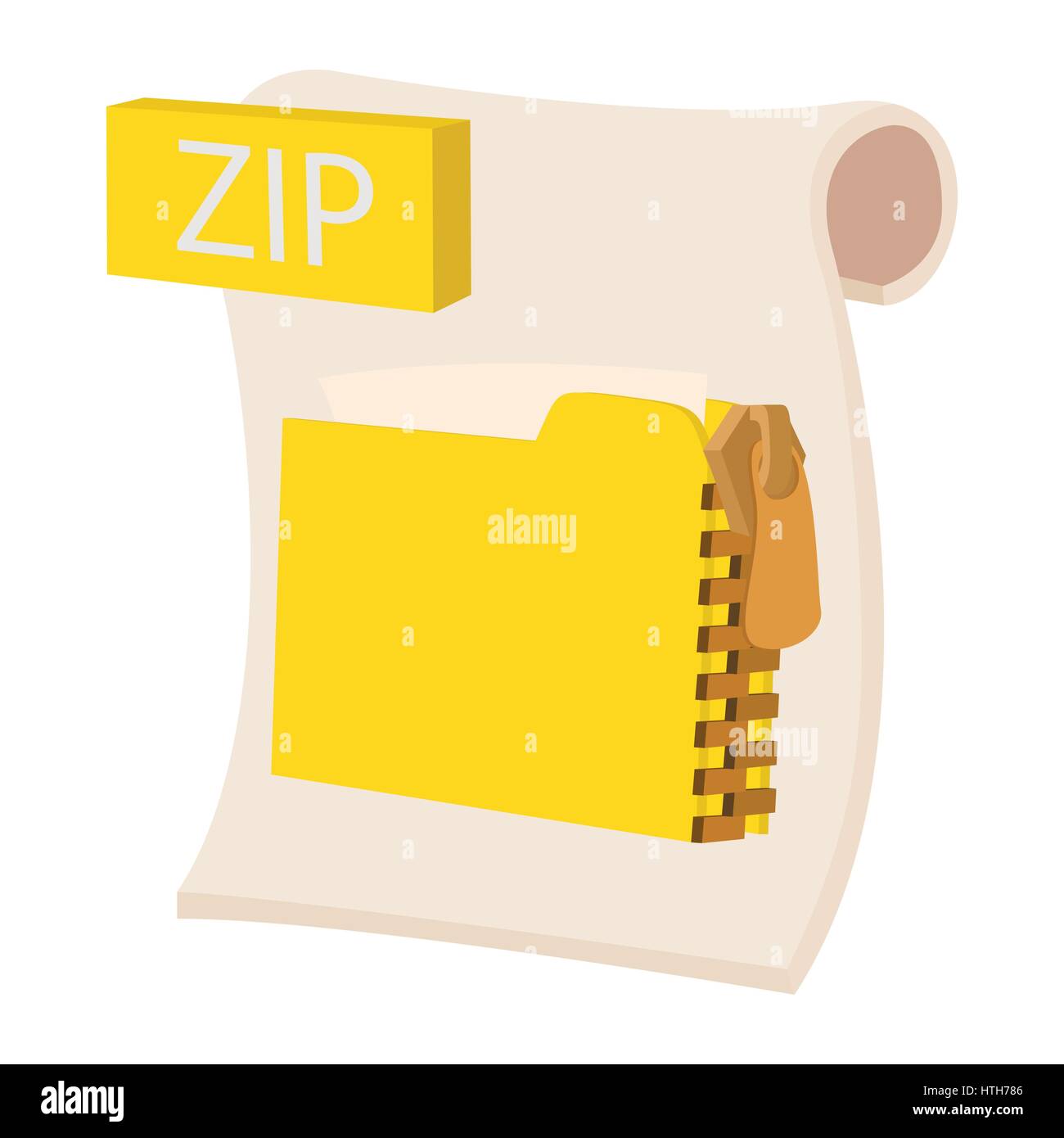 ZIP icon, cartoon style Stock Vector Image & Art - Alamy