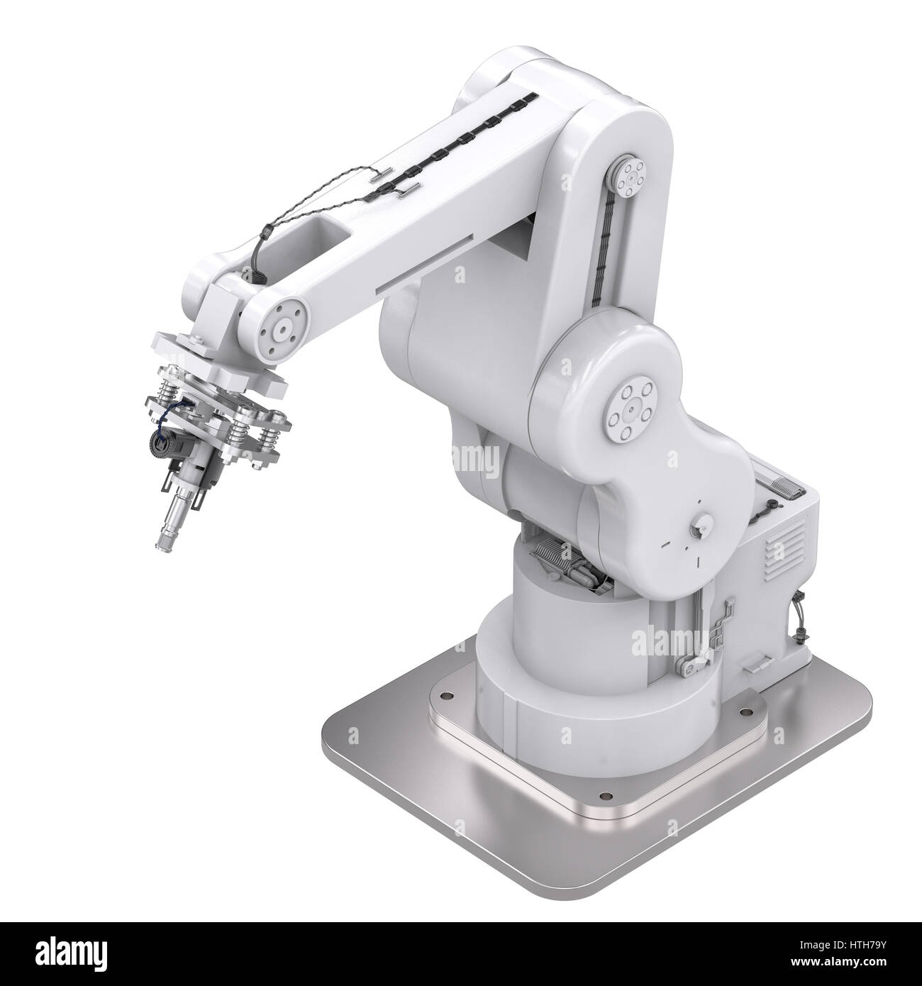 3d rendering welding robotic arm isolated on white Stock Photo - Alamy