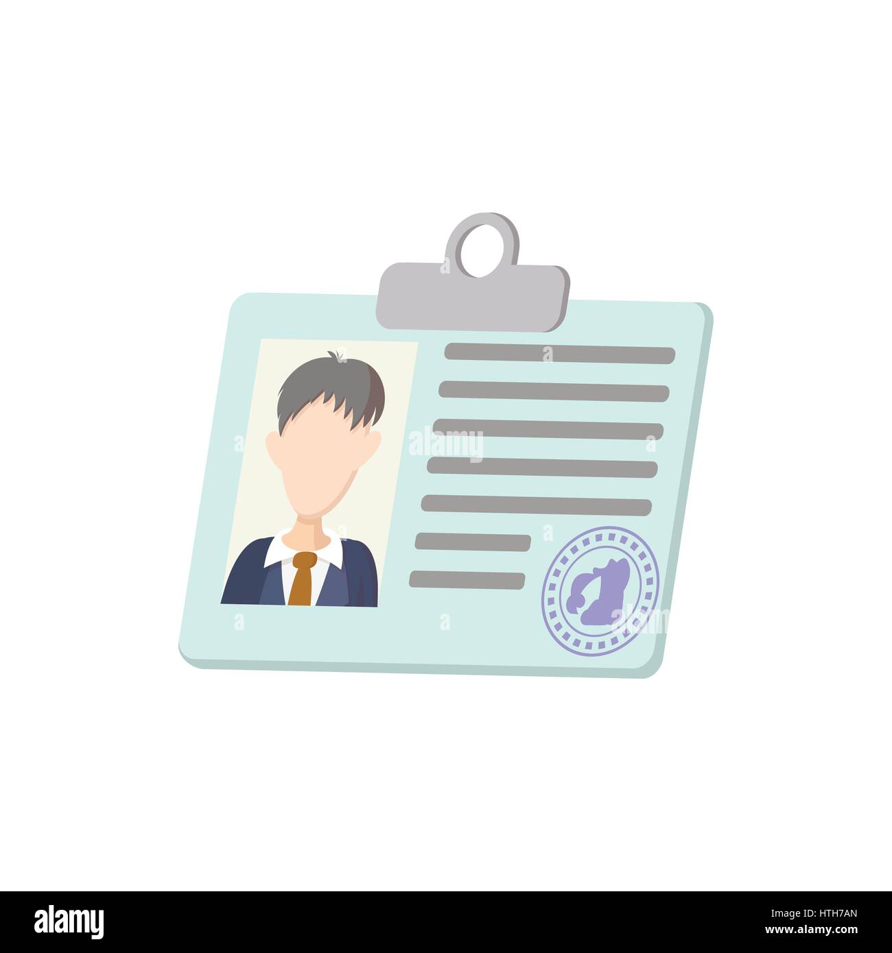Identification card icon, cartoon style Stock Vector Image & Art - Alamy