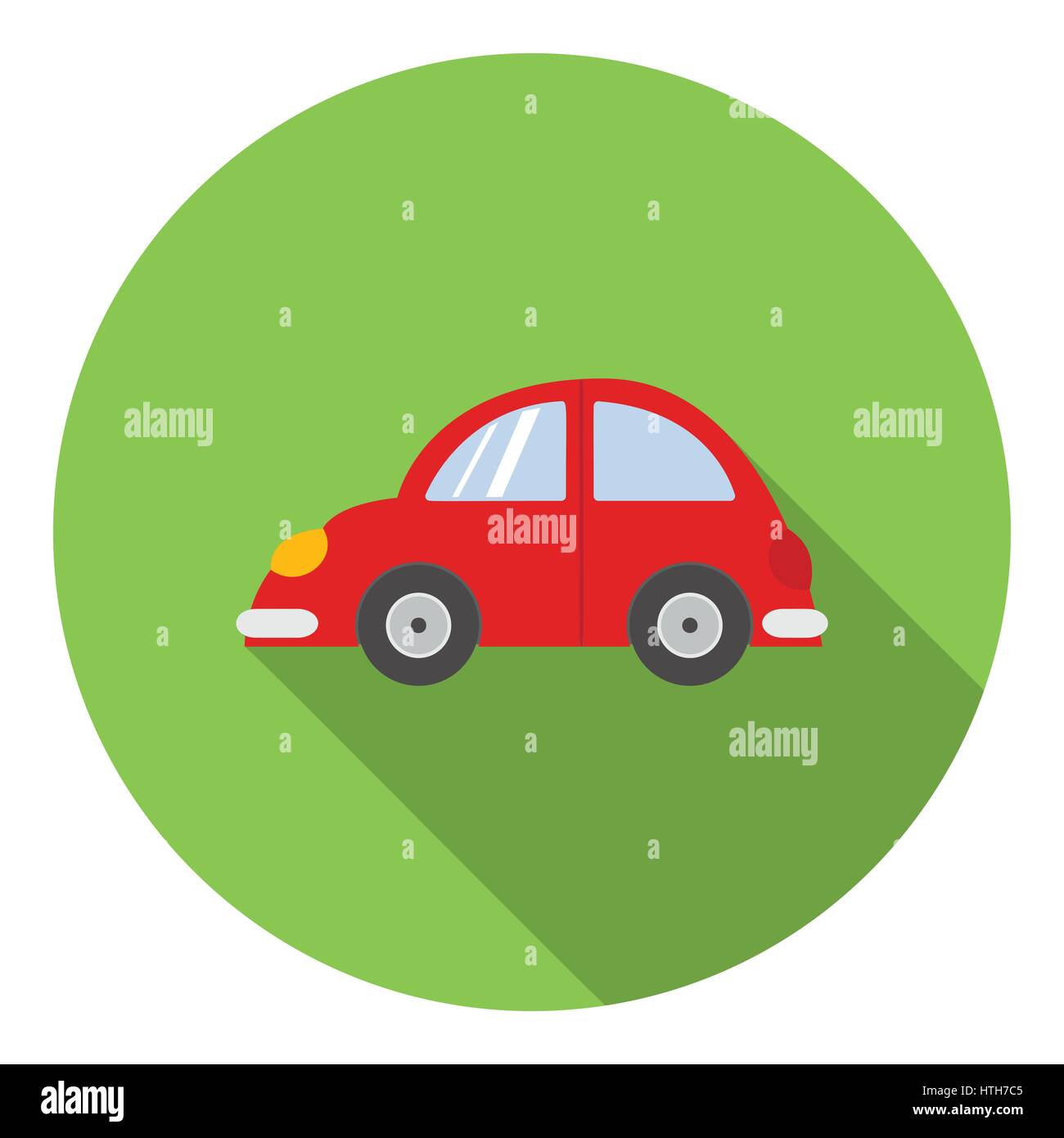 Red car icon, flat style Stock Vector Image & Art - Alamy