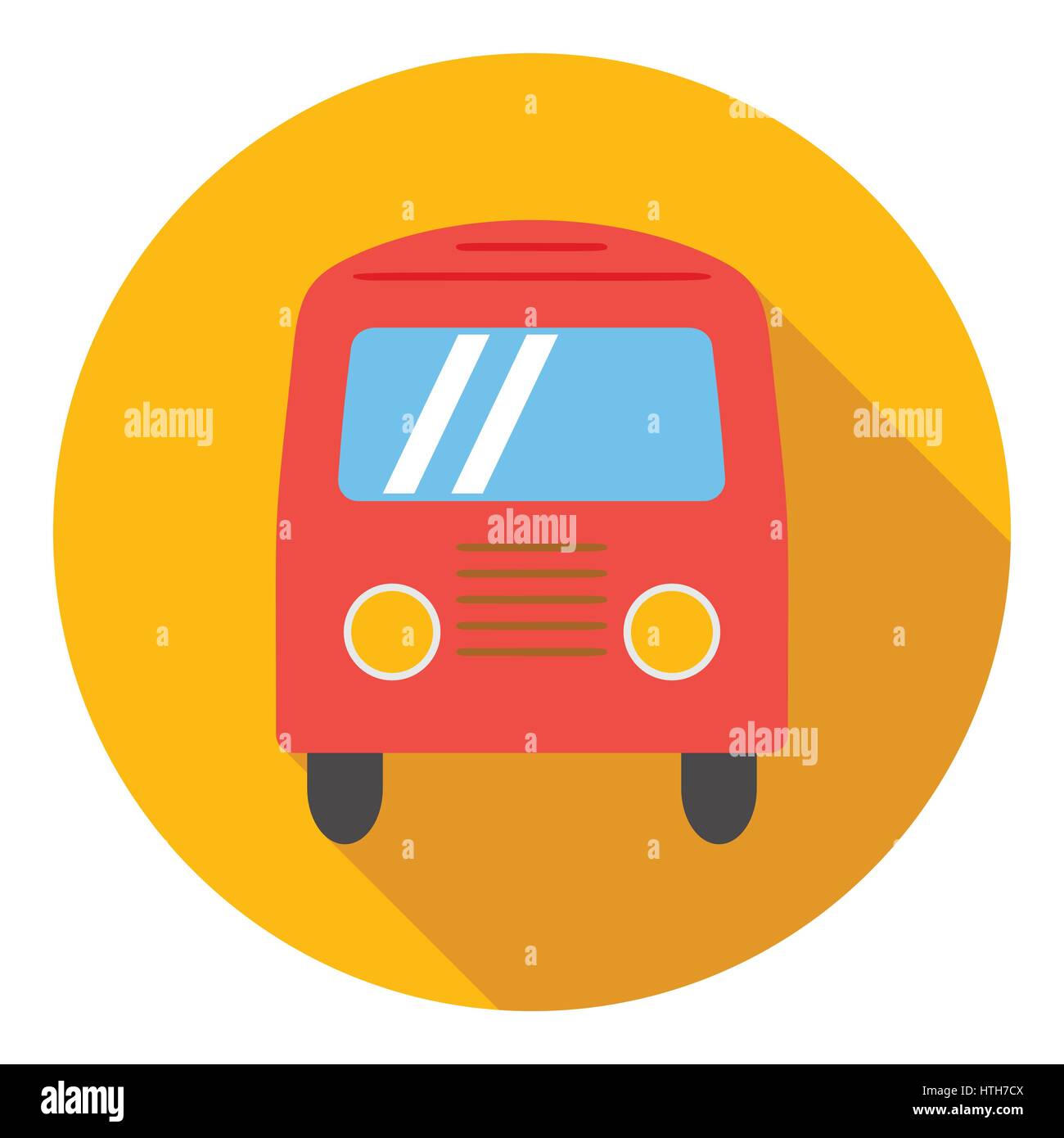 School bus circle icon hi-res stock photography and images - Alamy