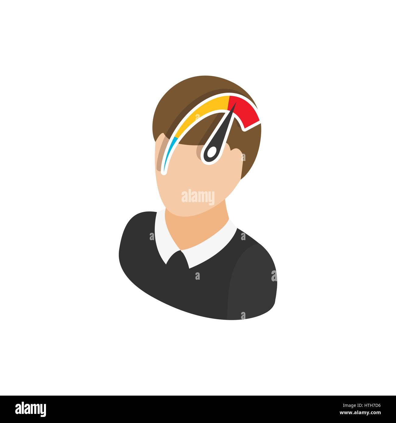 Human brain icon isometric Cut Out Stock Images & Pictures - Alamy