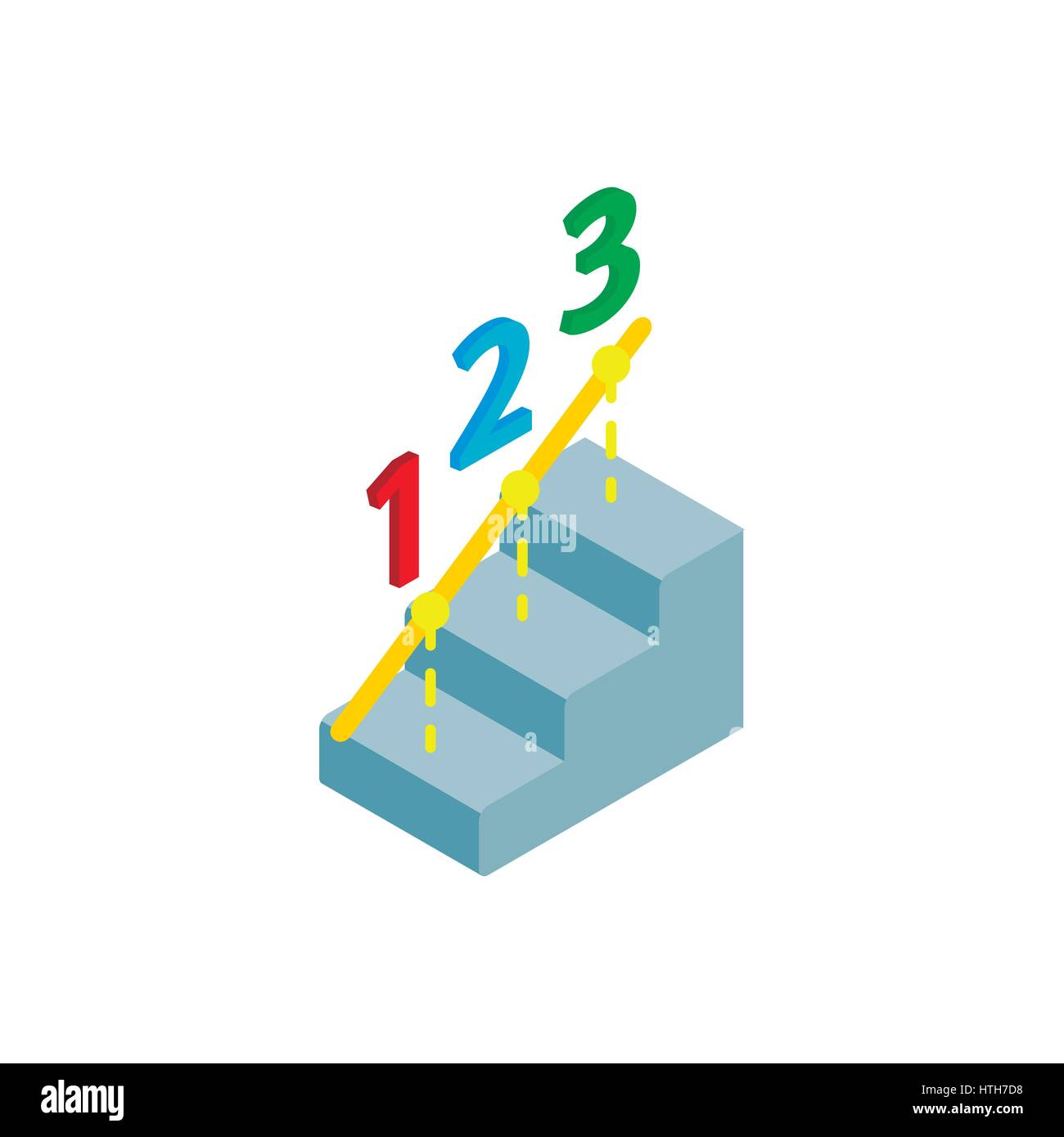 Steps to success icon, isometric 3d style Stock Vector Image & Art - Alamy