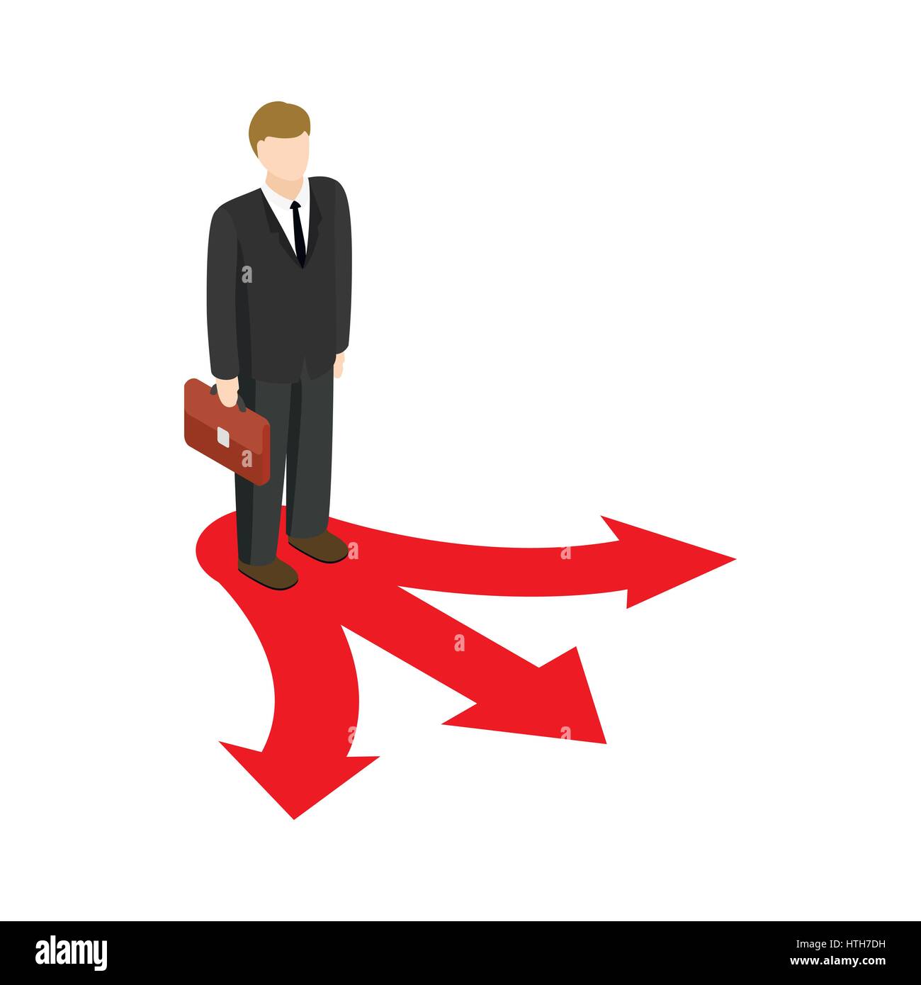 Businessman standing in confusion Stock Vector Images - Alamy