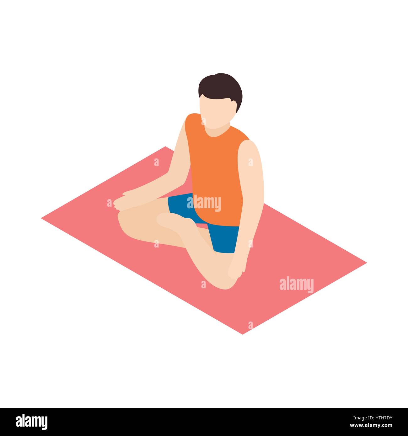 Yoga meditation pose 3d illustration Stock Vector Images - Alamy