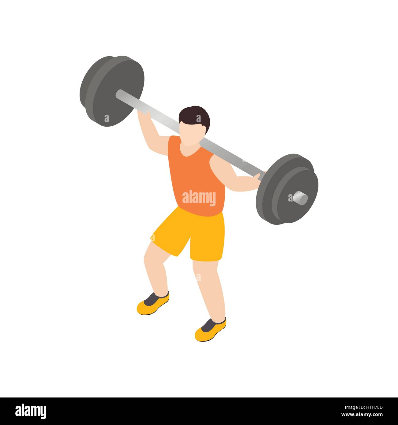 3d muscle man lifting barbell Cut Out Stock Images & Pictures - Alamy