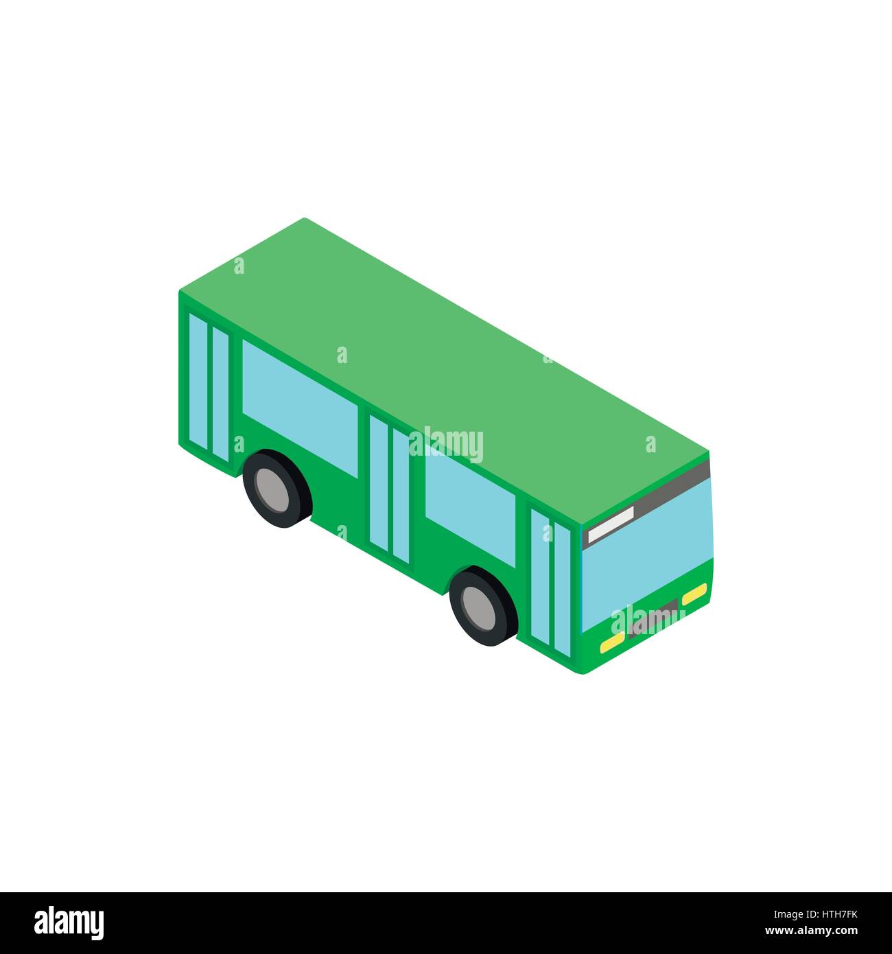 Green bus icon, isometric 3d style Stock Vector Image & Art - Alamy