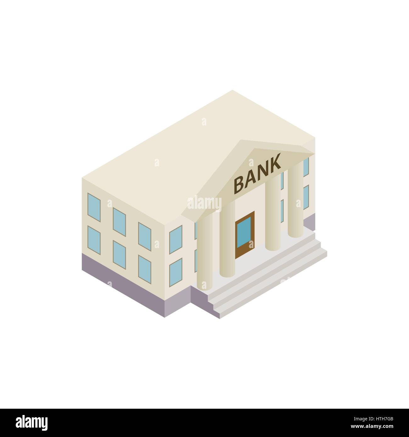 Bank building icon, isometric 3d style Stock Vector Image & Art - Alamy