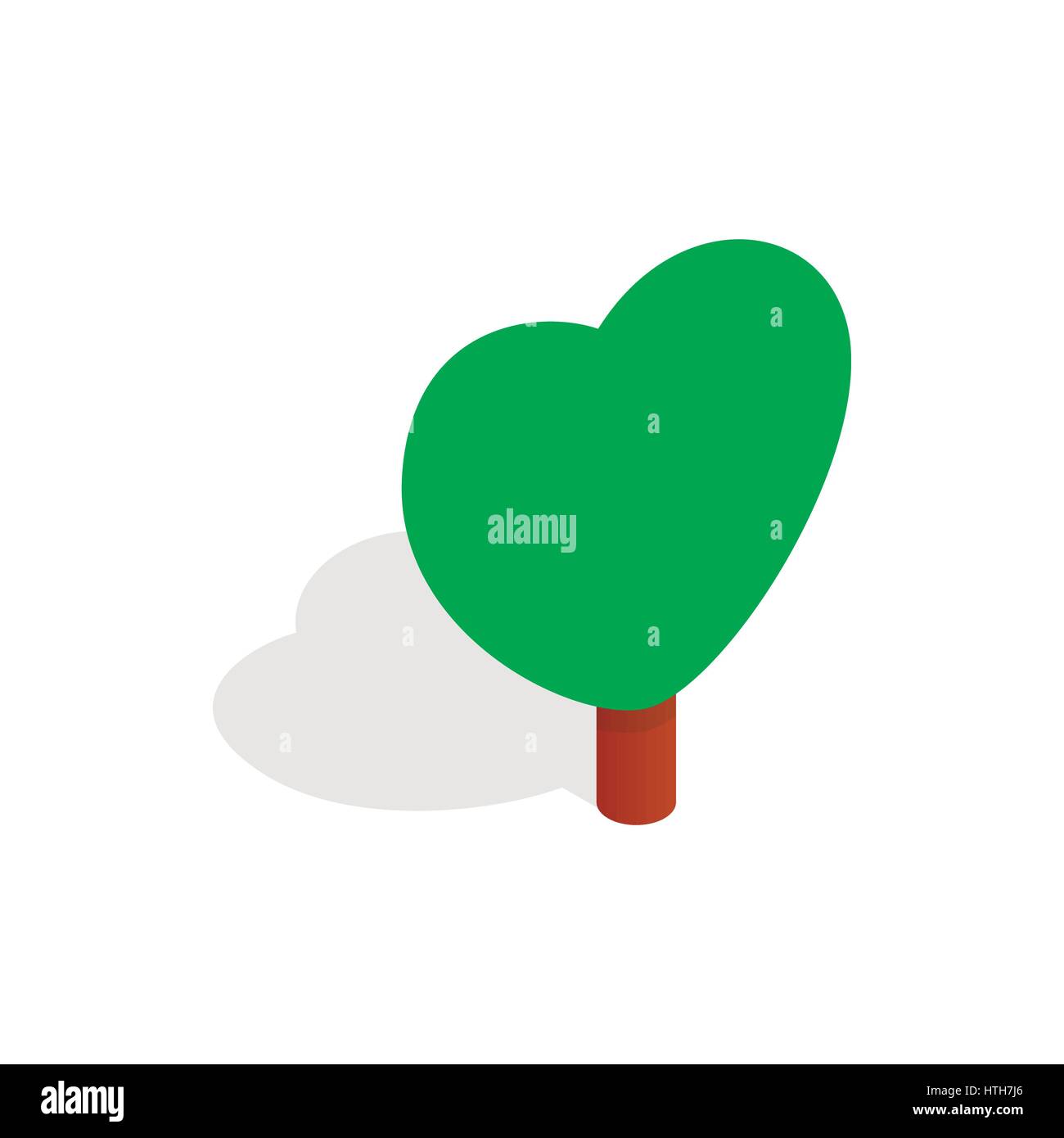 Heart shape tree icon, isometric 3d style Stock Vector Image & Art - Alamy