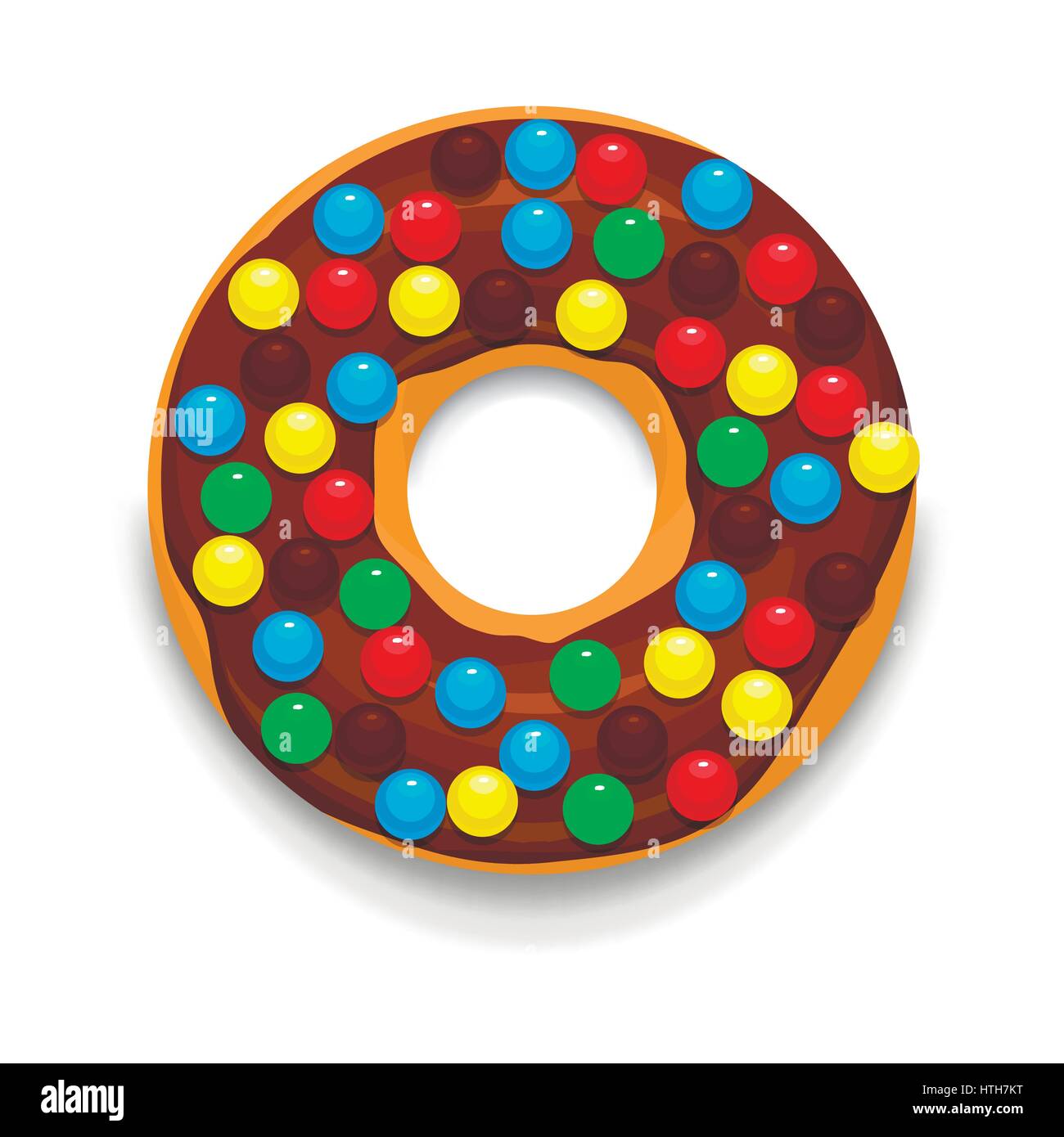Chocolate donut candies icon cartoon hi-res stock photography and ...