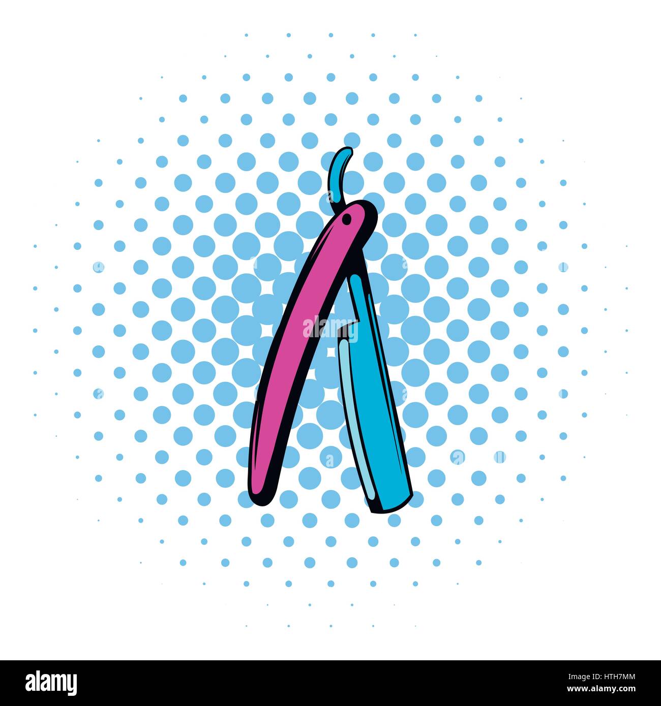 Straight razor icon, comics style Stock Vector Image & Art - Alamy