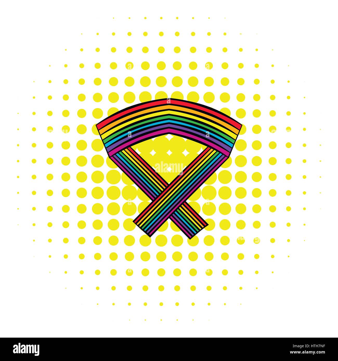 Red ribbon icon comics hi-res stock photography and images - Alamy