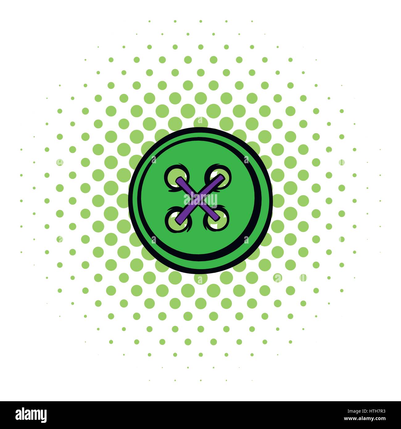 Sewing button icon, comics style Stock Vector Image & Art - Alamy