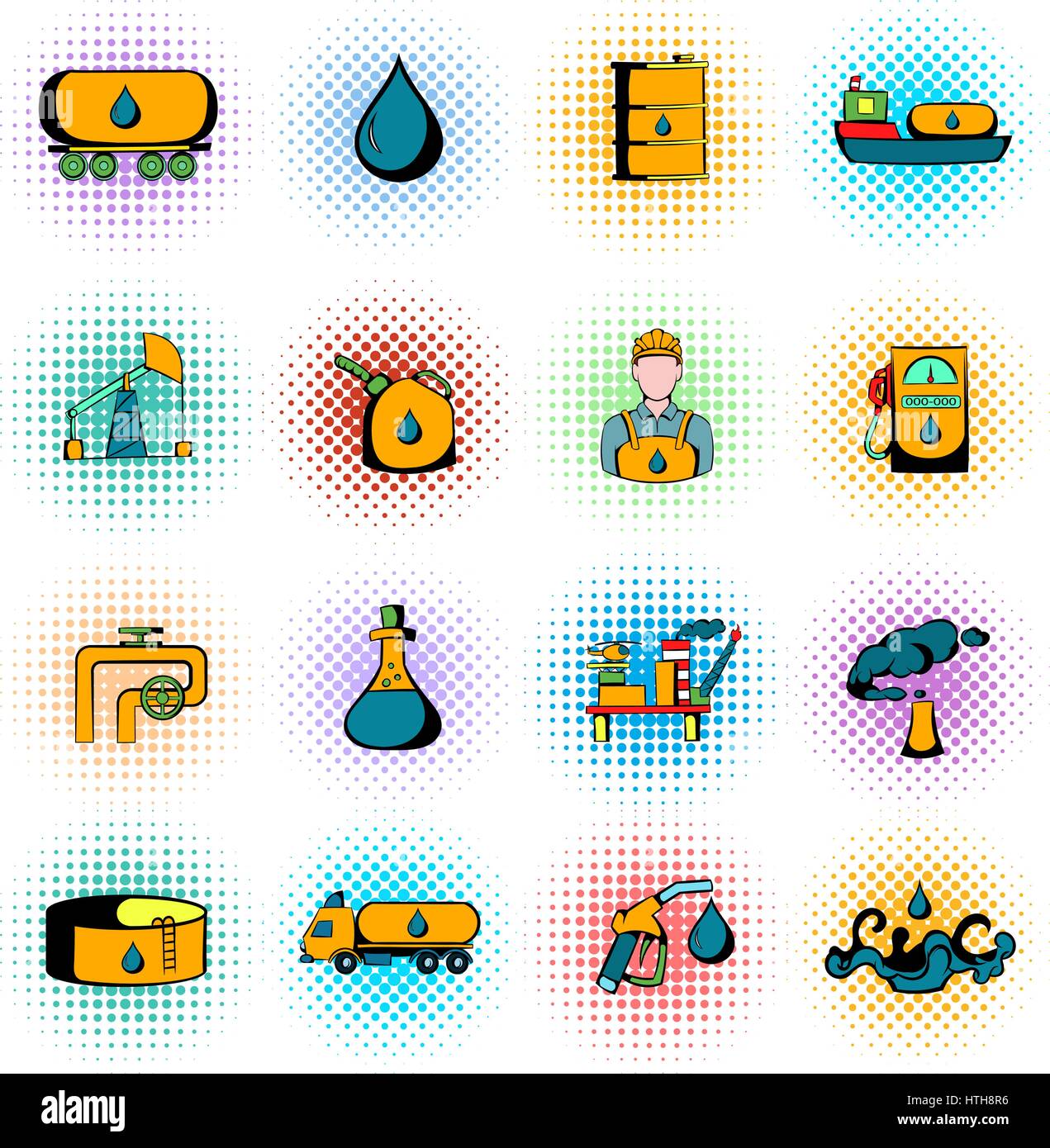 Oil industry icons set Stock Vector Image & Art - Alamy